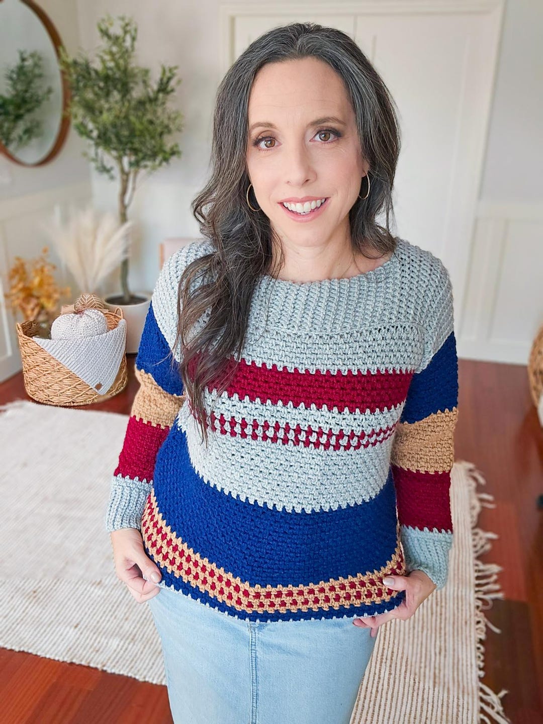 CROCHET PATTERN + VIDEO Gingersnap Crochet Sweater Instant Download Pdf ...