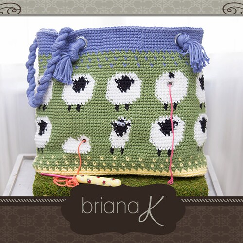 Crochet Sheep Lamb Pattern Project Bag Purse Instant Download - Etsy