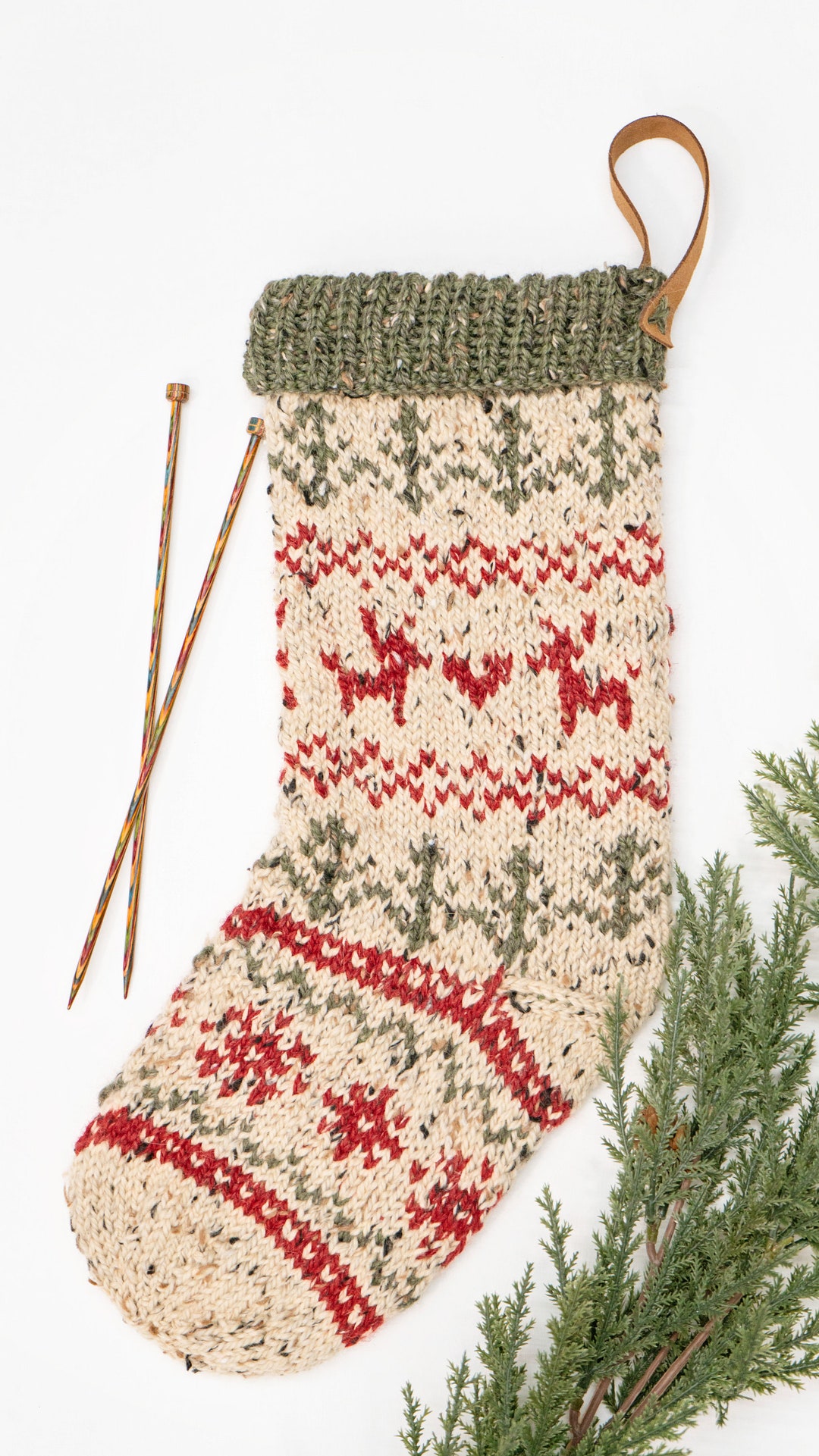 Christmas in July Knit Stocking, Downloadable PDF Pattern, Traditional ...