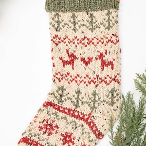 Christmas in July Knit Stocking, Downloadable PDF Pattern, Traditional Knit Colorwork Fair Isle ...