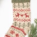 Christmas in July Knit Stocking, Downloadable PDF Pattern, Traditional Knit Colorwork Fair Isle ...