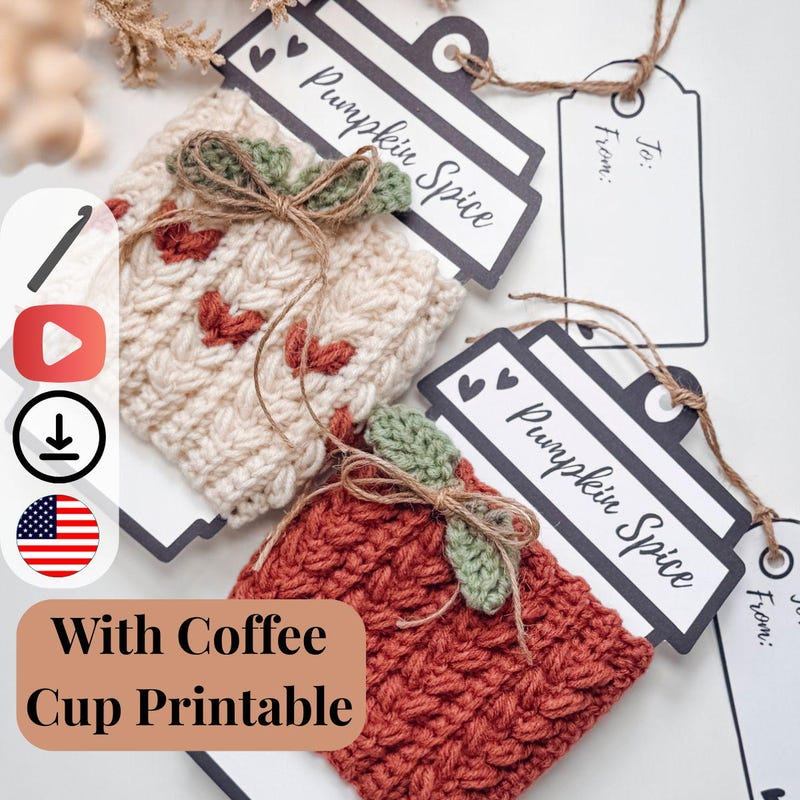 Crochet Coffee Cozy Video - Etsy