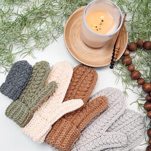 CROCHET PATTERN + VIDEO Winter Wheat Stitch™ Crochet Mittens Pattern ...