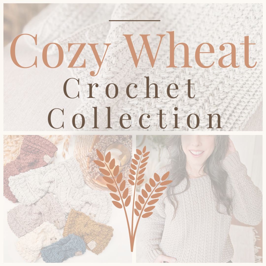 CROCHET PATTERN + VIDEO Collection Cozy Wheat Crochet Pattern Bundle ...