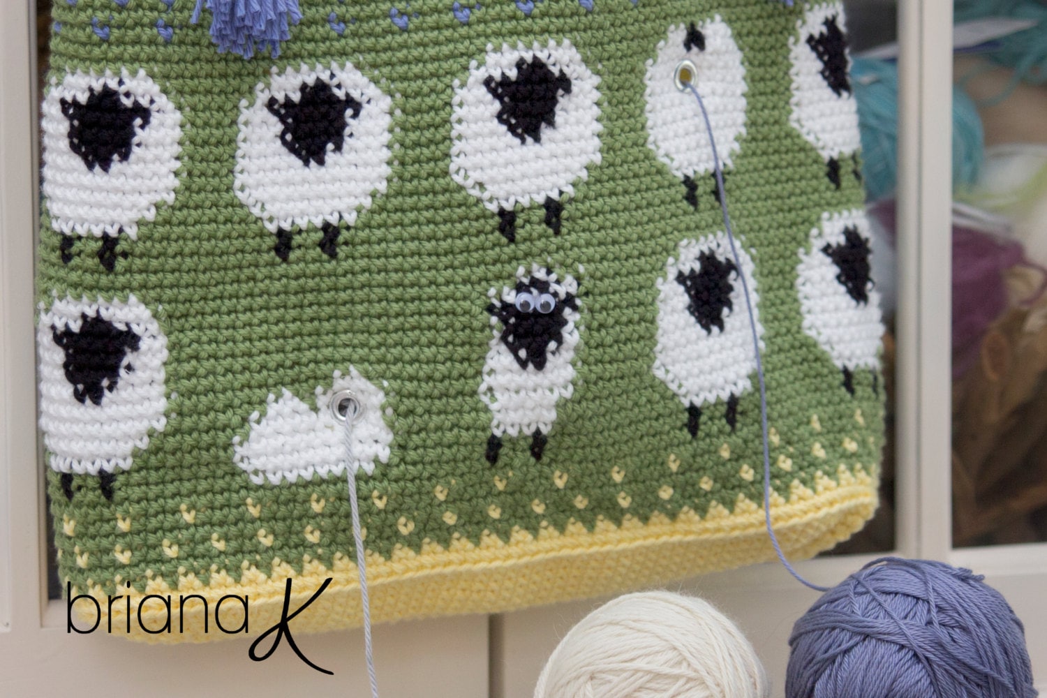 Crochet Sheep Lamb Pattern Project Bag Purse Instant Download - Etsy