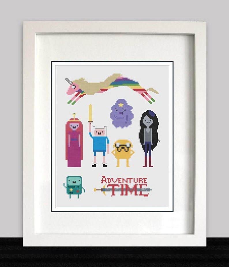 Adventure Time 8 Bit Cross Stitch Pattern Finn Jake | Etsy