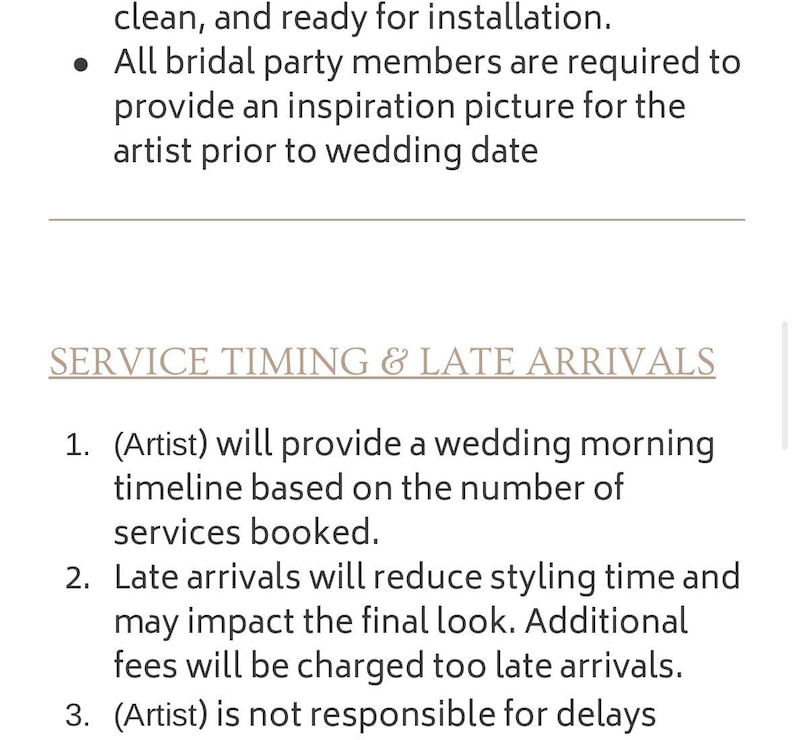 Bridal Hairstylist Contract Template, Editable Canva Wedding Agreement ...