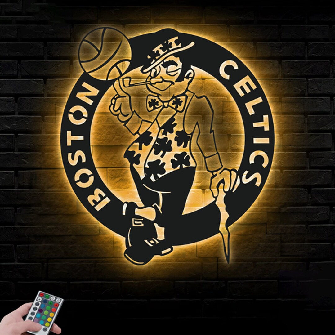 Boston Celtics Led Metal Sign, NBA Logo Metal Led Wall Sign, NBA Metal ...