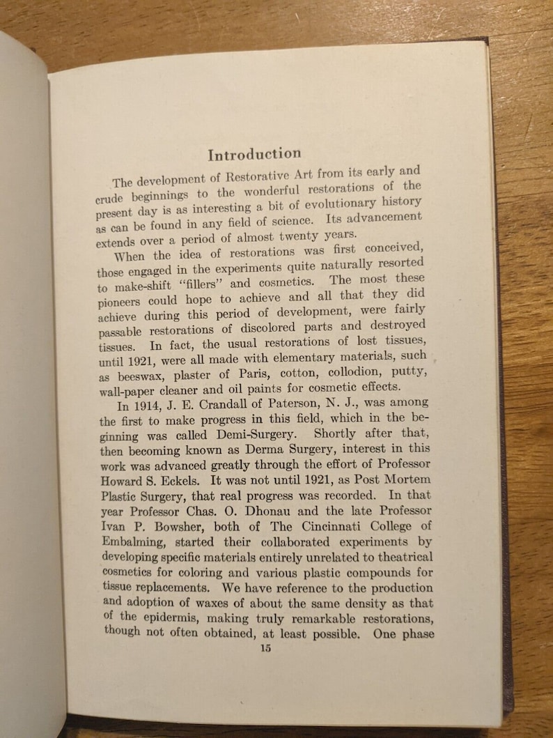 1932 Restorative Art Book - Mortuary Science - Embalming - CCMS - Etsy