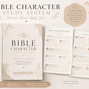 Bible Character Study Printable PDF | Bible Study Journal, Character ...