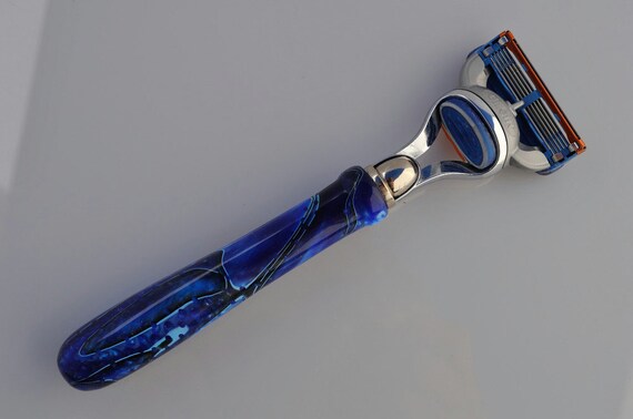 Gillette Fusion Custom Razor Handle Blue Hawaii Original Etsy