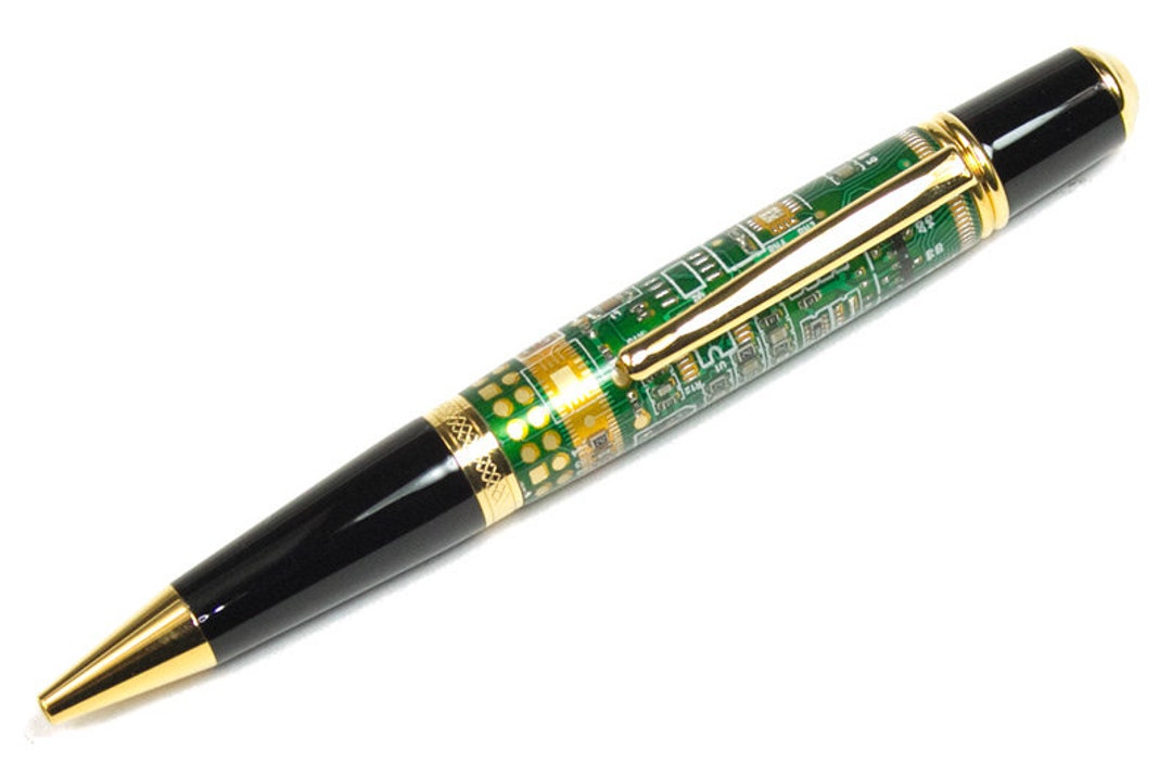Computer Printed Circuit Board Pen Green Board 24k Gold Metals FREE ...