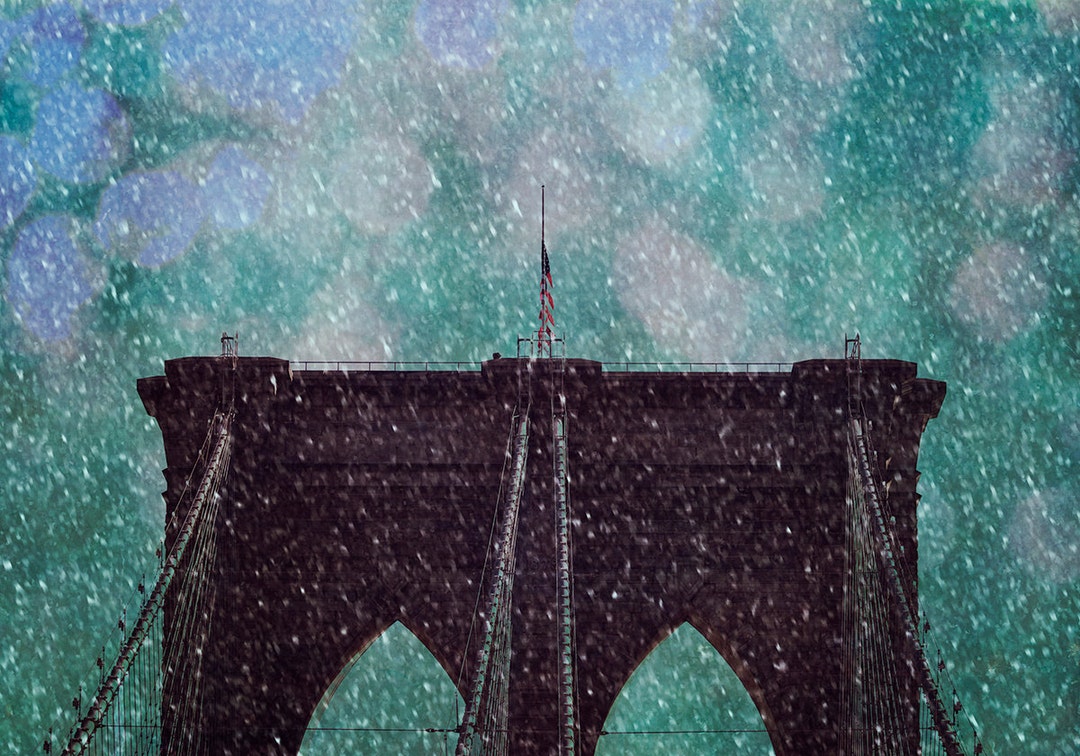 Snowy Brooklyn Bridge Photograph, Snow in Brooklyn, Choose Your Size ...