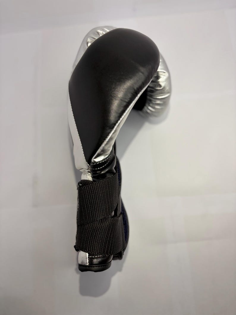 Silver Boxing Gloves 16oz – Sparring Gloves for Training, Kickboxing ...