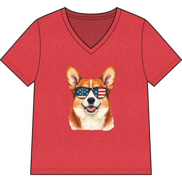 Corgi V Neck - Etsy