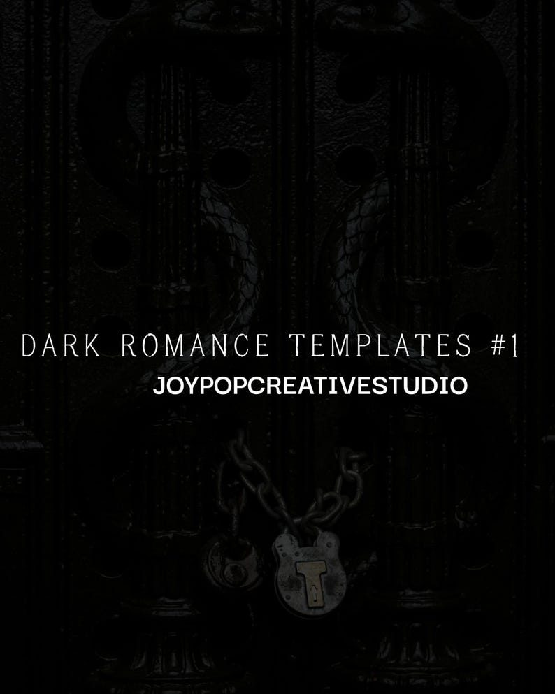 Dark Romance Canva templates 25+ editable designs booktok content ...