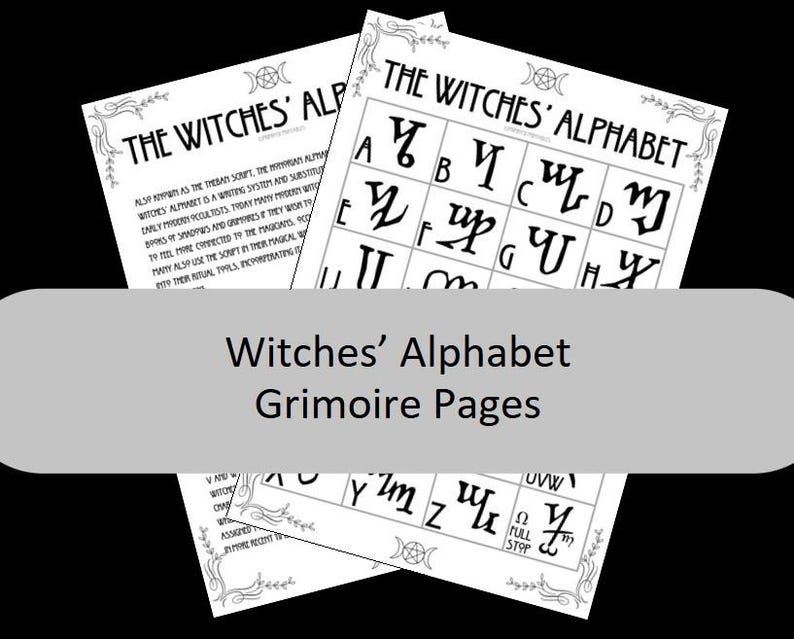 The Witches' Alphabet Grimoire Pages. Witch, Wicca, Pagan, Druid ...