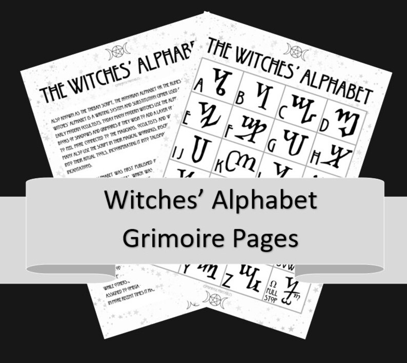 The Witches' Alphabet Grimoire Pages. Witch, Wicca, Pagan, Druid ...
