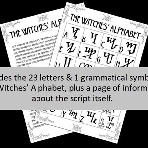 The Witches' Alphabet Grimoire Pages. Witch, Wicca, Pagan, Druid, Witchy, Printables, Book of ...