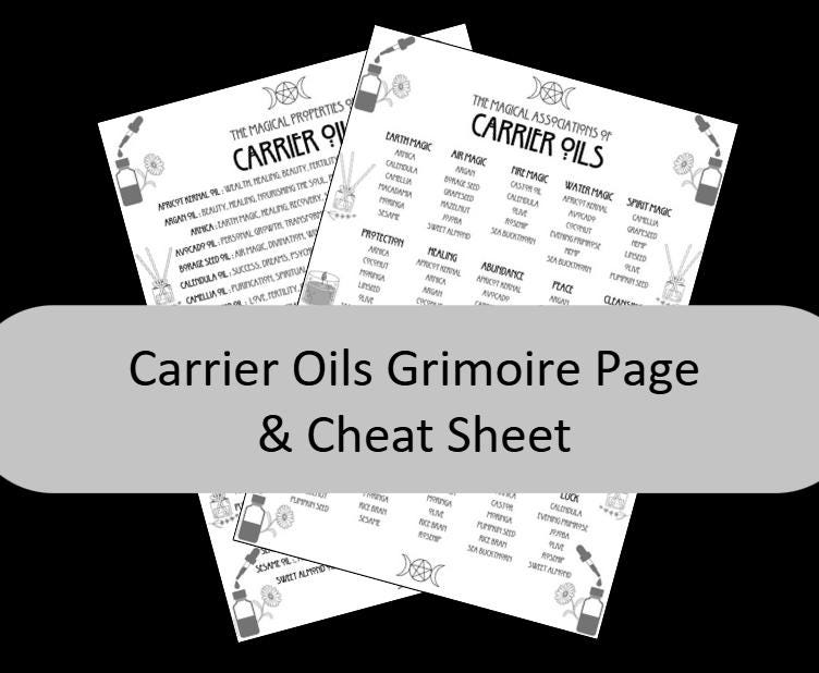 Magical Properties of Essential Oils & Carrier Oils Grimoire Page Plus ...