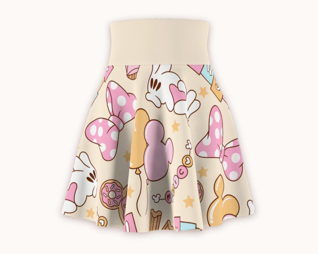 Yellow Mouse Magic Run Skirt | Womens Magical Skater Skirt - Etsy UK