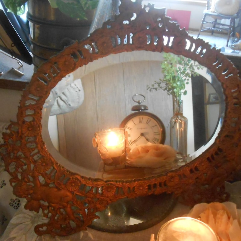 Cherub Antique Mirror - Etsy