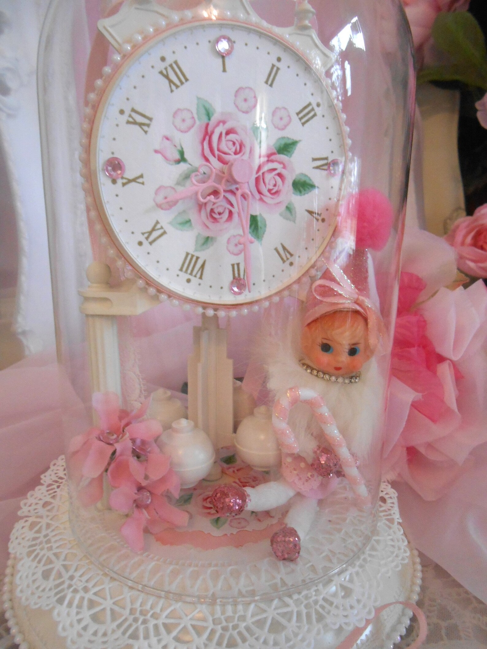 Sale Vintage Pink Pixie Whimsical Kitschy Clock Cuteness - Etsy