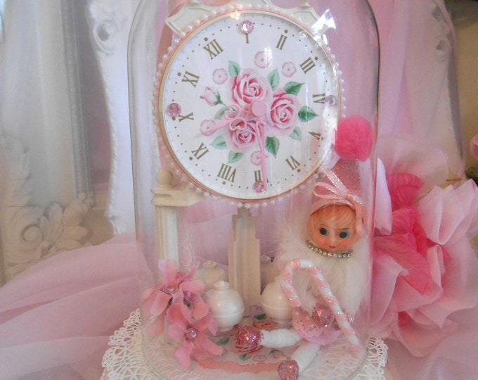 Sale Vintage Pink Pixie Whimsical Kitschy Clock Cuteness - Etsy