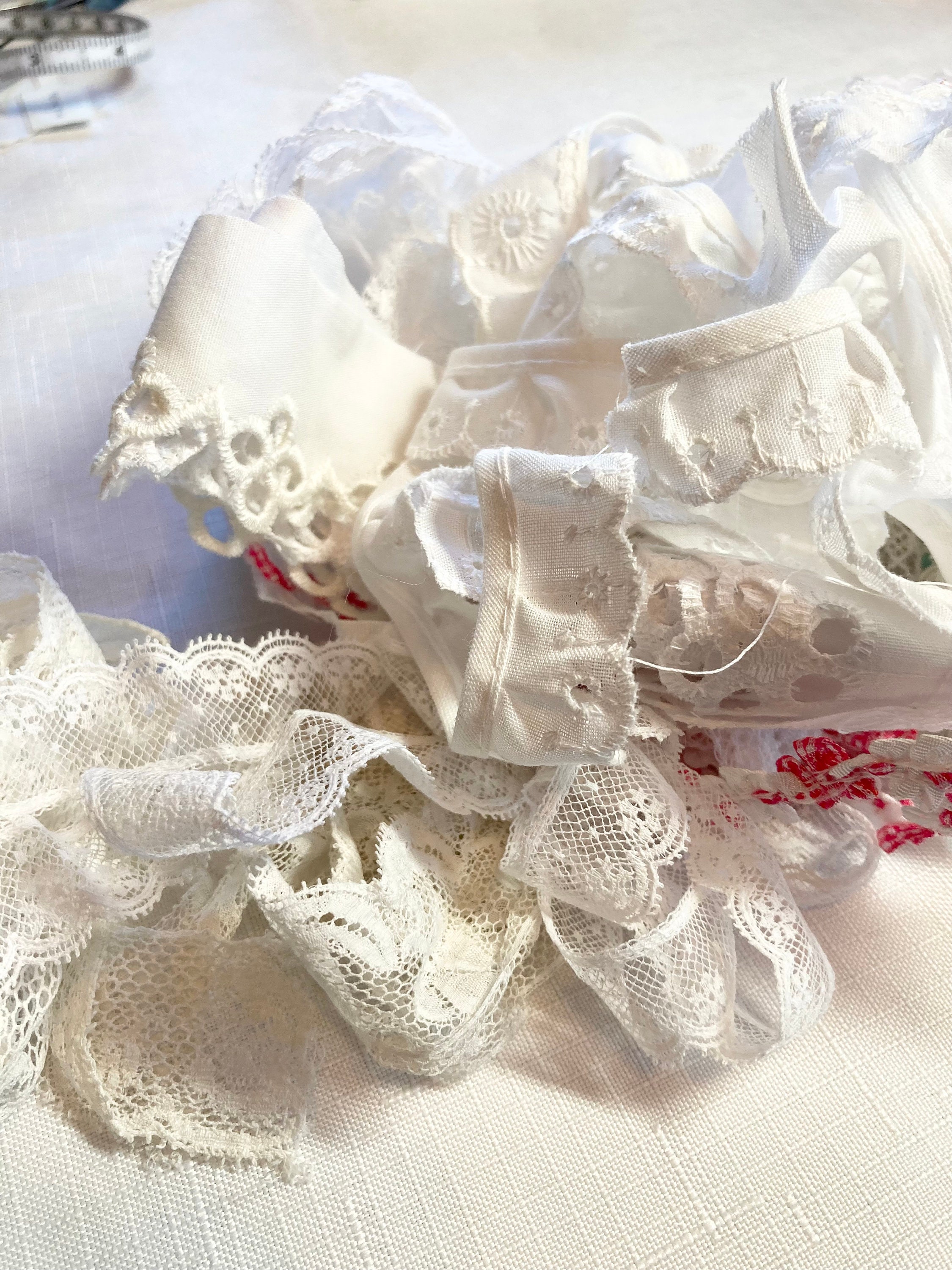 Vintage Lace, Ribbon, and Thread Lot 9 - Etsy