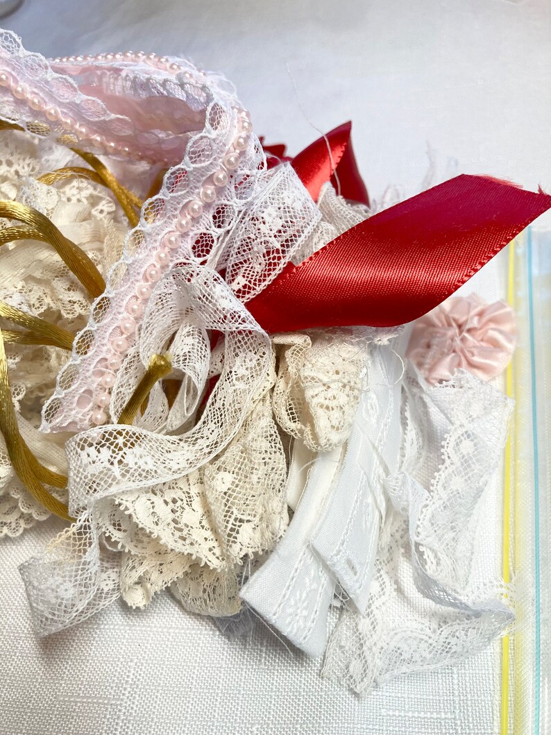 Vintage Lace, Ribbon, and Thread Lot 9 - Etsy