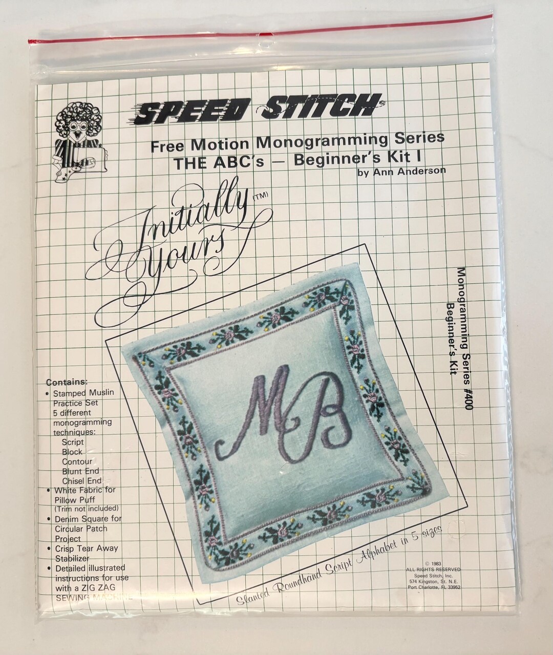 Speed Stitch Free Motion Monogram Series THE Abc's - Beginners Kit 1 ...