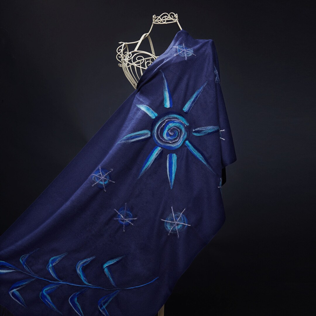 Women's Masonic Shawl, Lady's Masonic Scarf, Masonic Wrap, Felted ...
