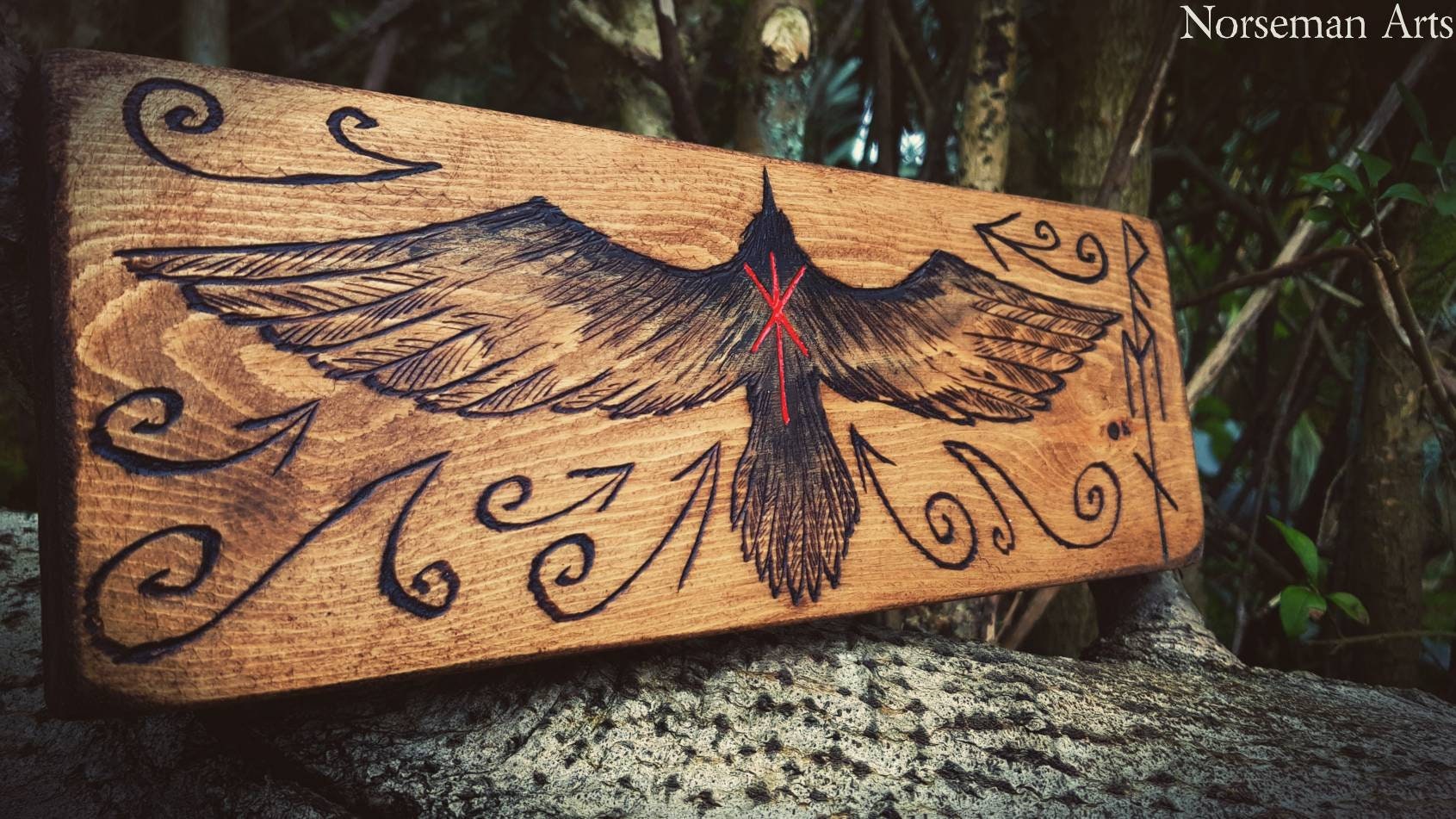 Raven Wood Carving - Etsy UK