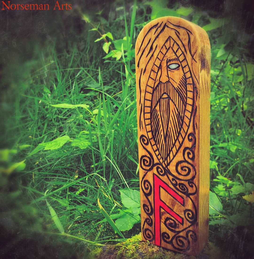 Odin Wood Carving Altar - Etsy