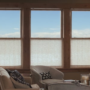 Modern Minimalist Linen Cafe Curtain - Custom Flat Panel - USA Made in ...