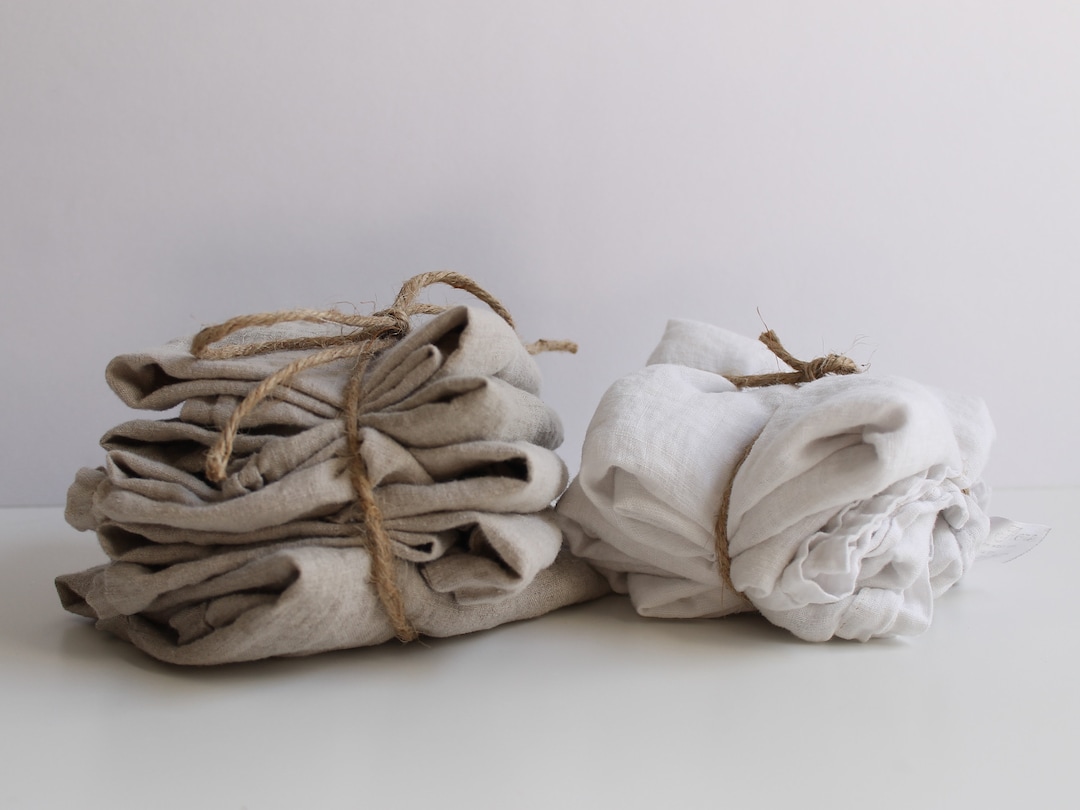 Half Pound Linen Remnants Choose Your Mixed Widths Large Fabric Scraps ...
