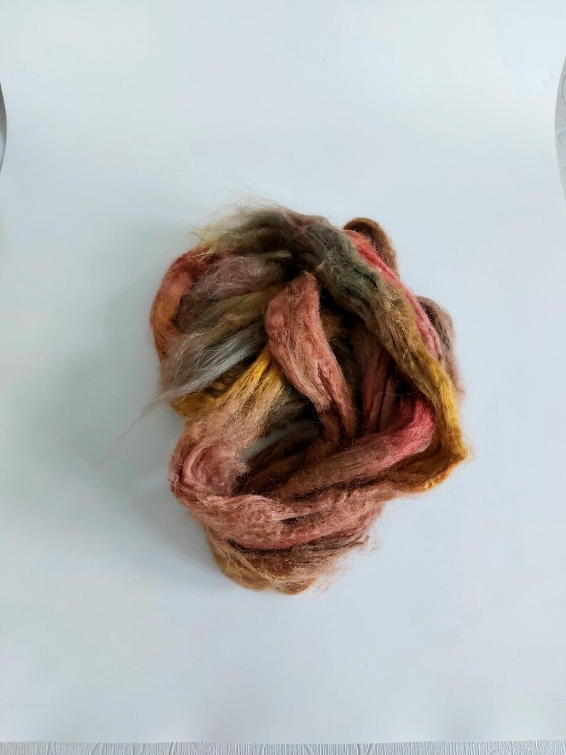 Hilo de seda Tussah teñido a mano – Colores Tango, 1.05 oz para hilado ...