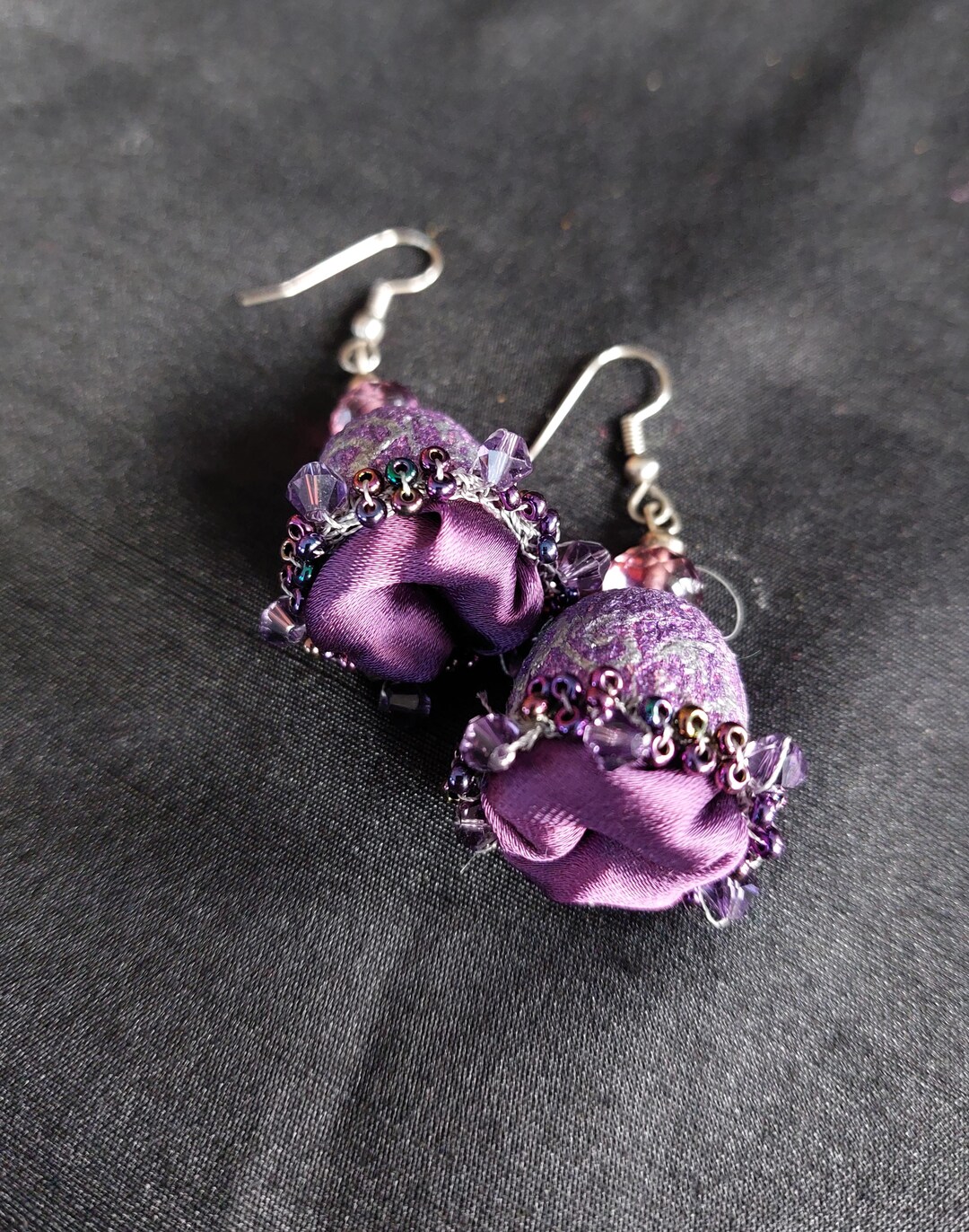 Silk Cocoons Earrings, Lightweight Dangle Earrings, Silkworm Earrings ...