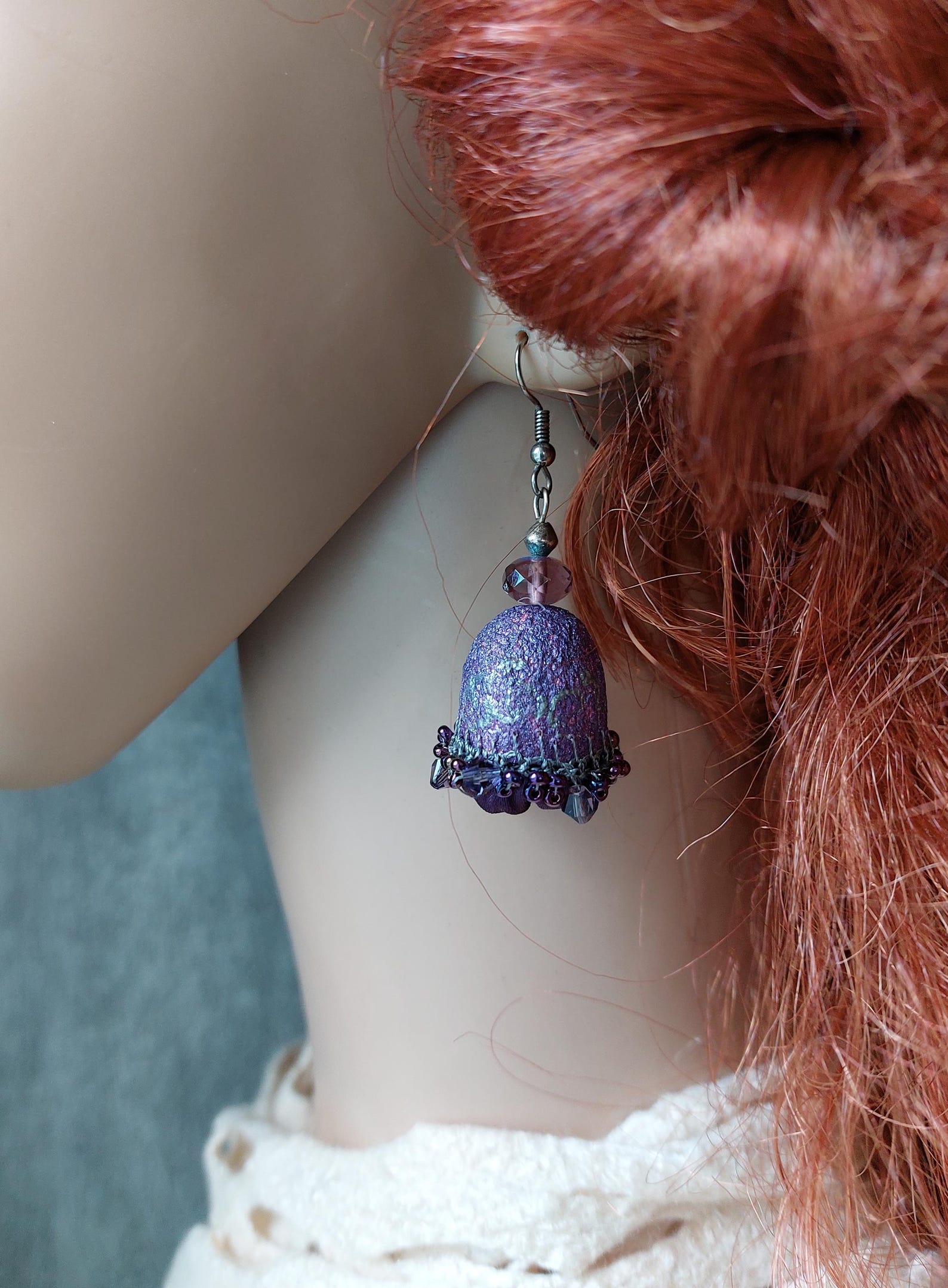 Silk Cocoons Earrings, Lightweight Dangle Earrings, Silkworm Earrings ...