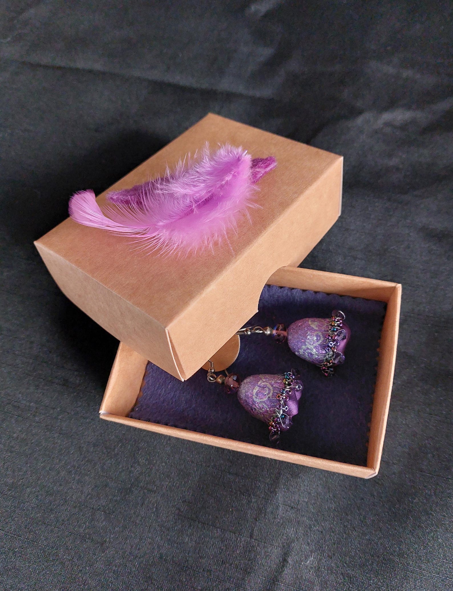 Silk Cocoons Earrings, Lightweight Dangle Earrings, Silkworm Earrings ...