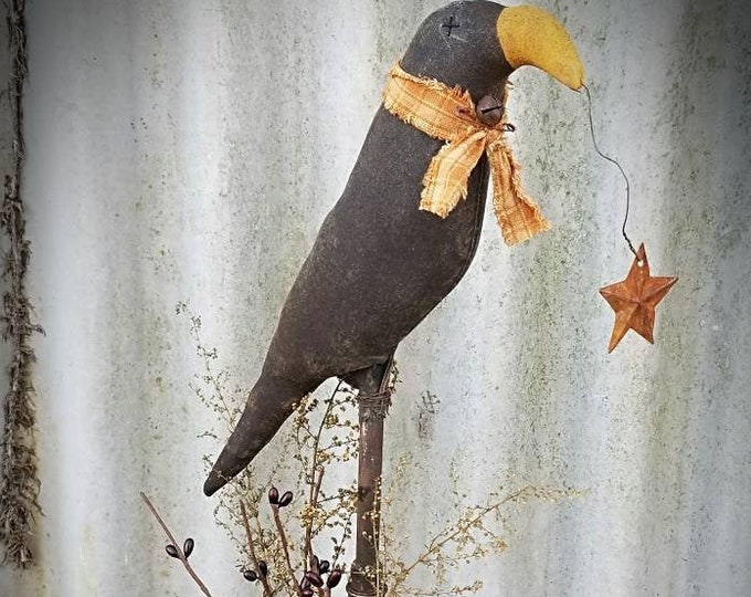 Primitive Crow Decor on Stand Primitive Home Decor Black - Etsy
