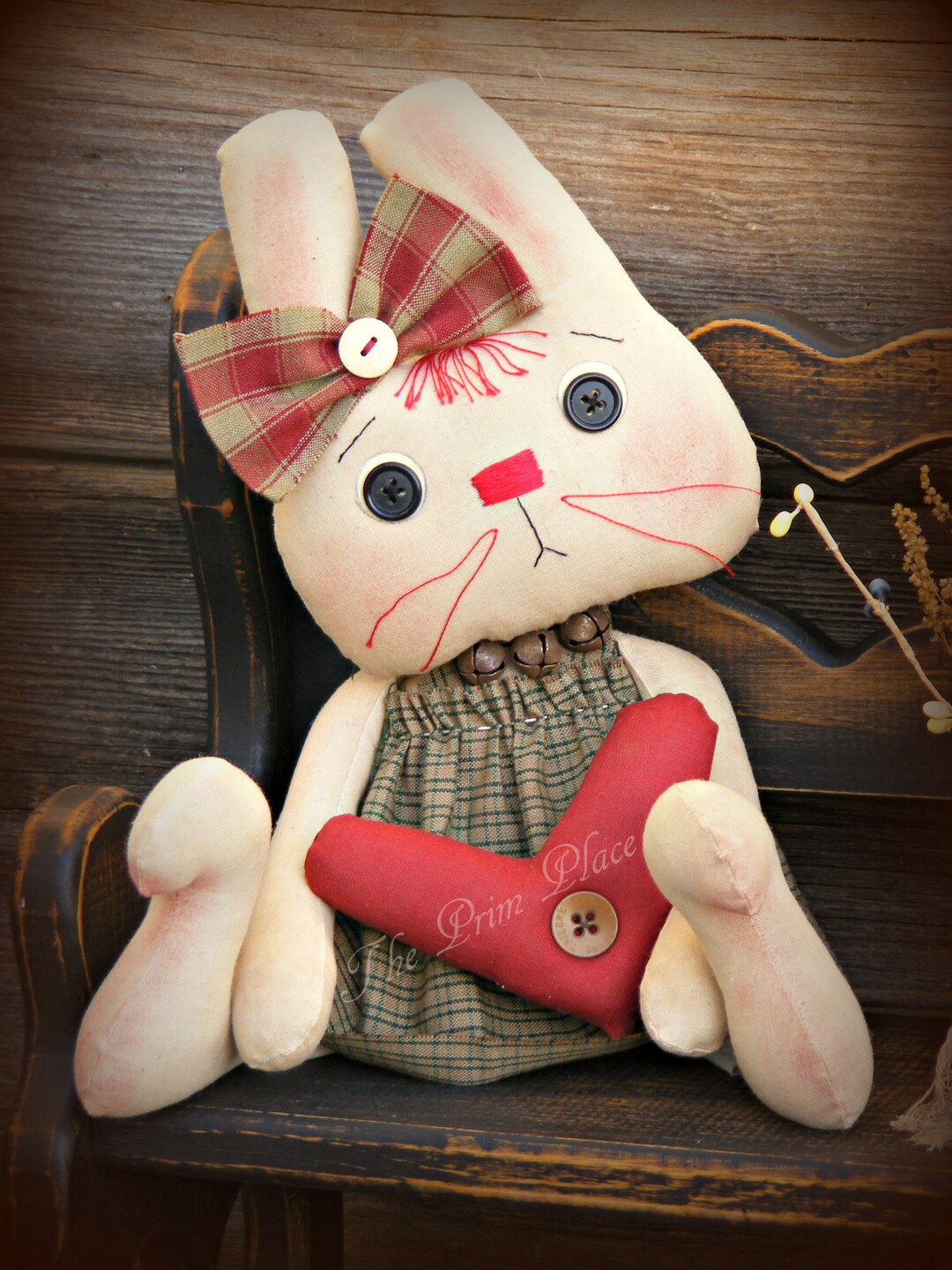 Primitive Bunny Doll Primitive Rabbit Primitive Doll Primitive Easter ...