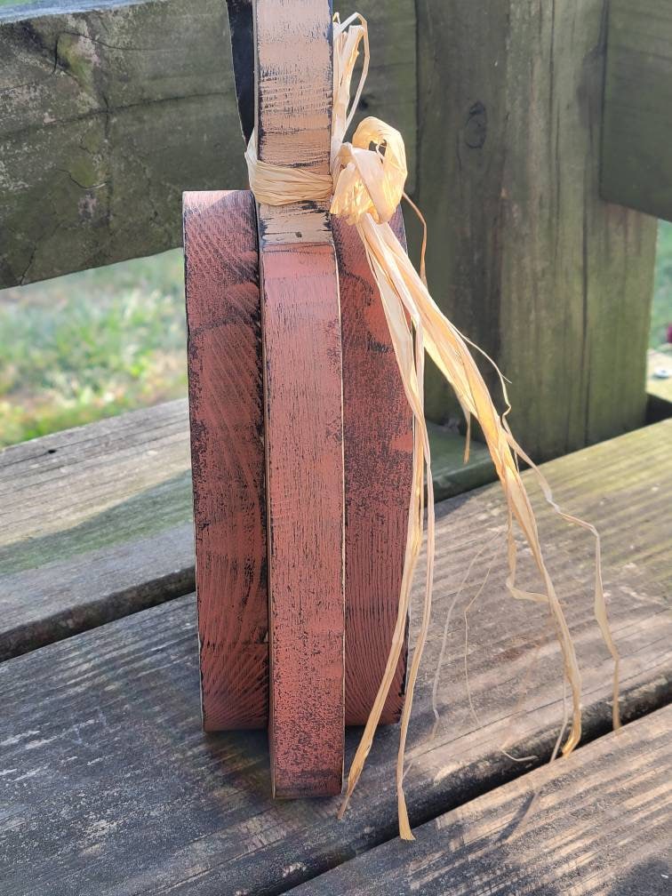 Wooden Pumpkin Table Sitter Pumpkin Decor Rustic Pumpkin | Etsy
