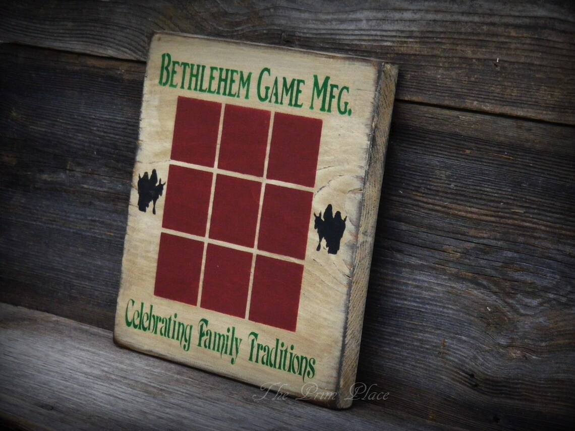 Primitive Christmas Gameboard Sign Primitive Decor - Etsy