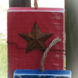 Rustic Primitive Wooden Fireworks Table Decor - Fourth of July Decor ...