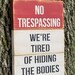 Funny No Trespassing Sign Funny Sign Wooden Sign Warning Sign Rustic ...