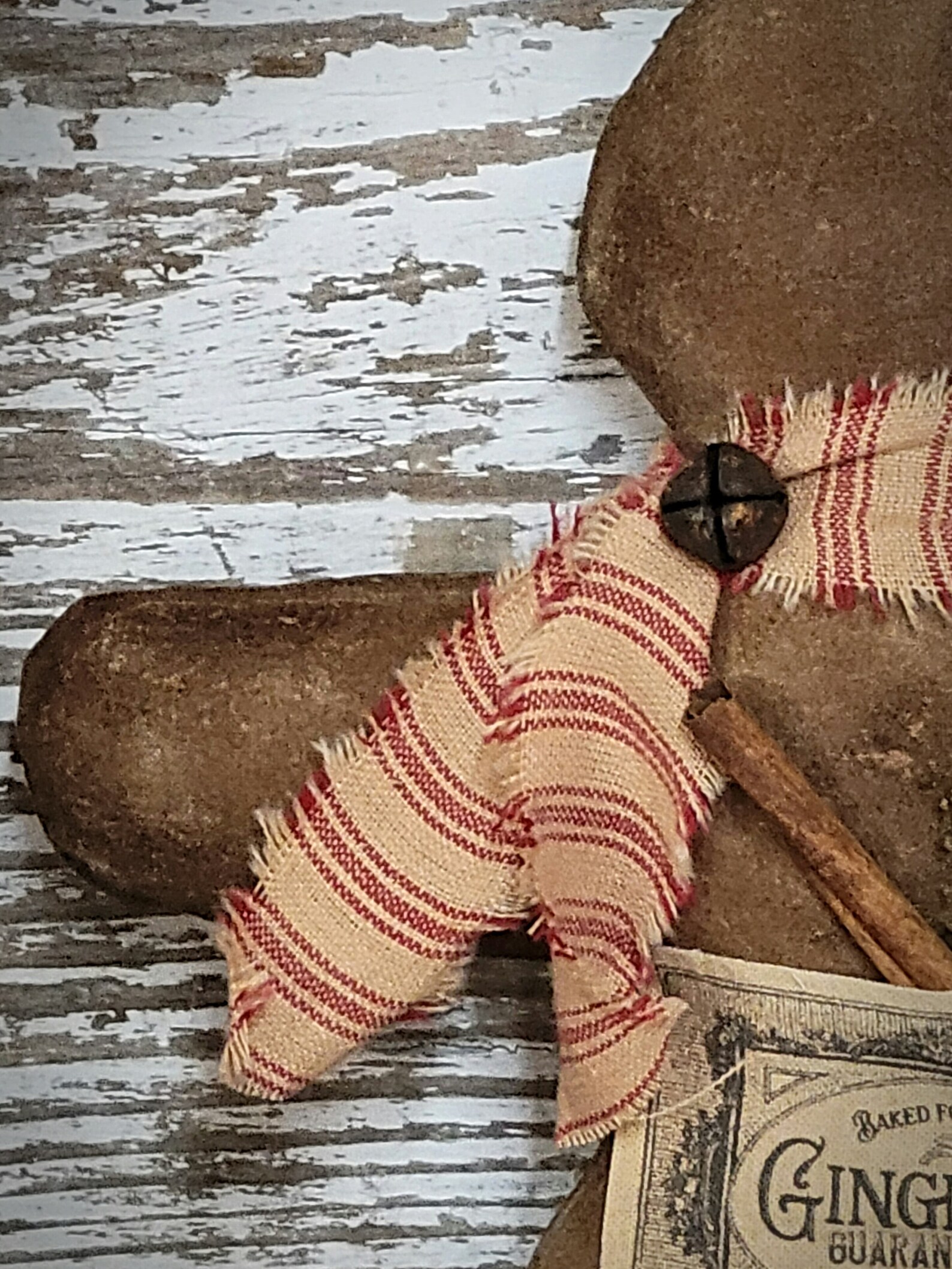 Primitive Gingerbread Man Decor - Christmas Decor - Christmas Tree Tuck ...
