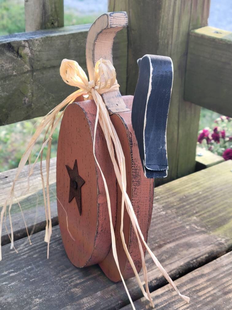 Wooden Pumpkin Table Sitter Pumpkin Decor Rustic Pumpkin | Etsy