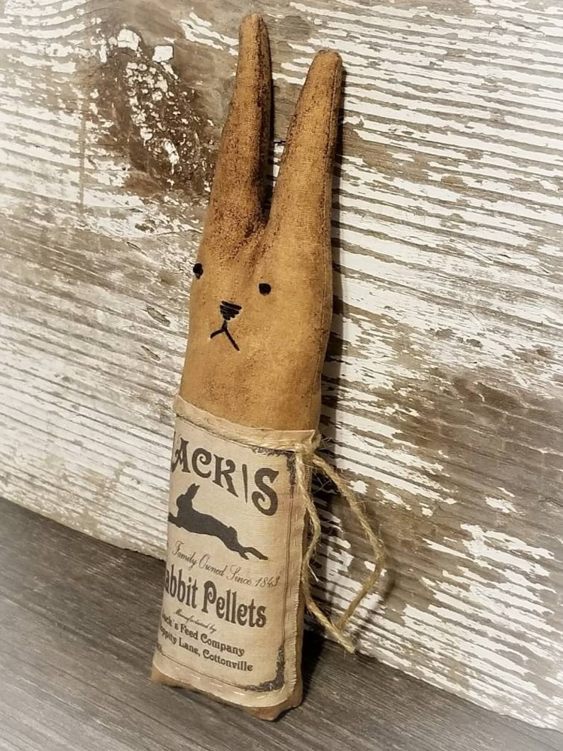 Primitive Bunny Rabbit Doll Primitive Rabbit Primitive - Etsy