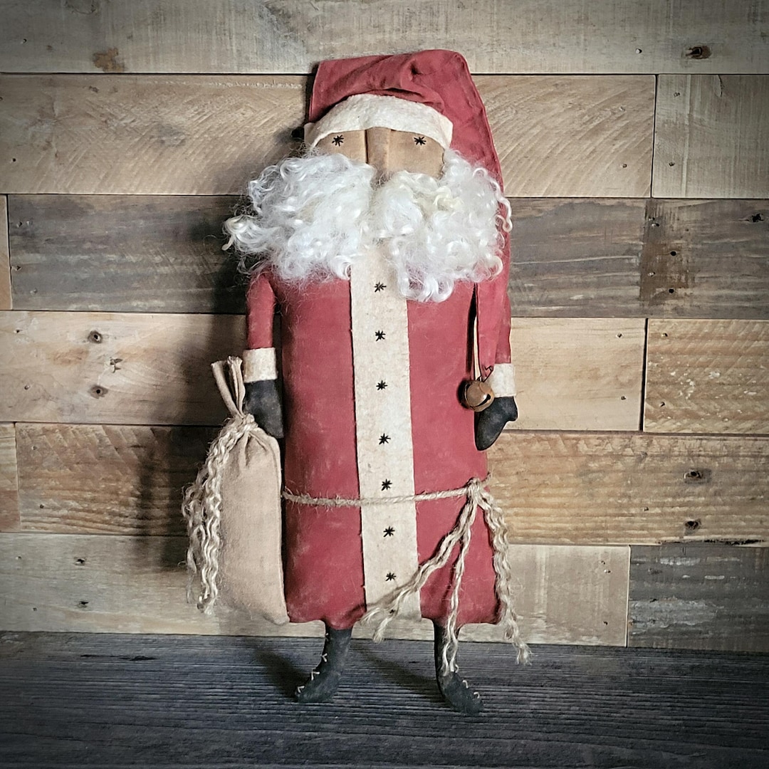 Primitive Santa Doll - Christmas Decor - Santa Claus - Christmas ...